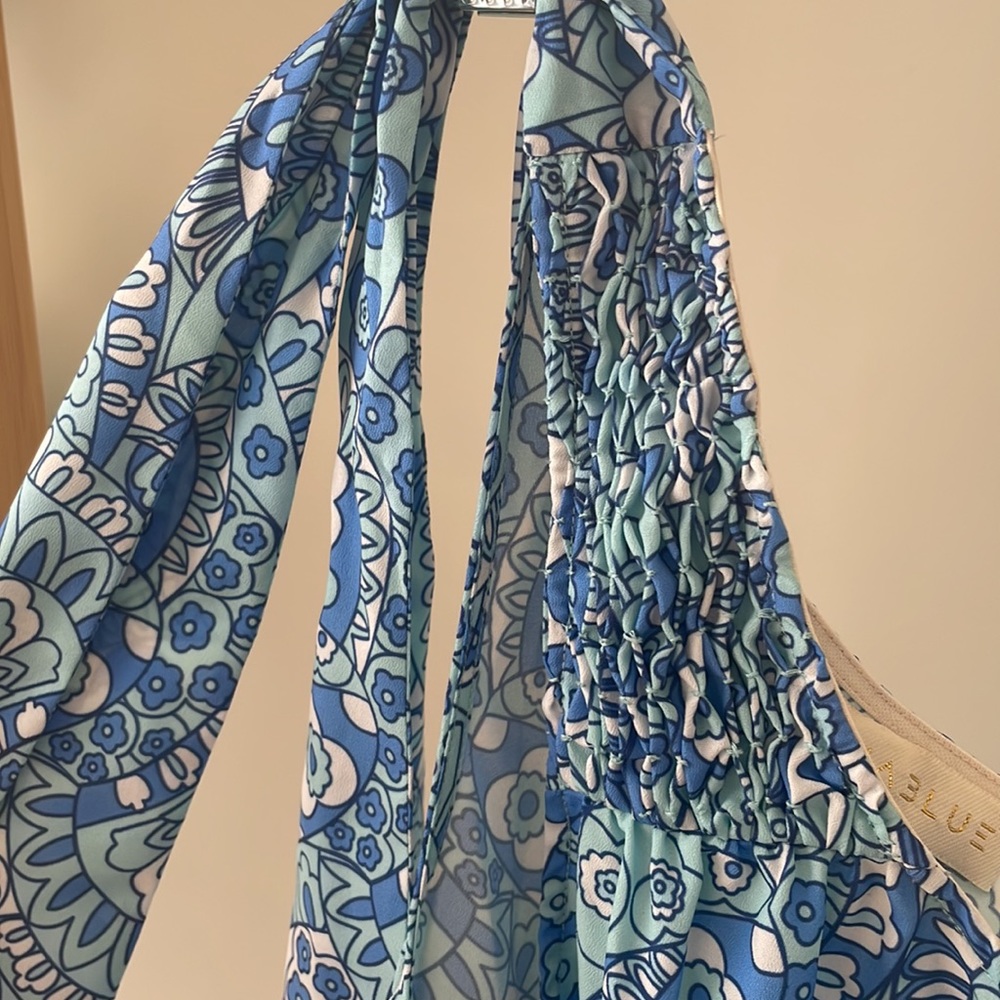 Paloma Blue Blue Floral Maxi Dress One Shoulder - Gem